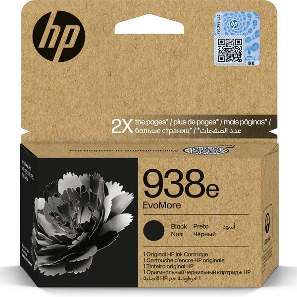 HP 938e EvoMore Black Original Ink Crtg