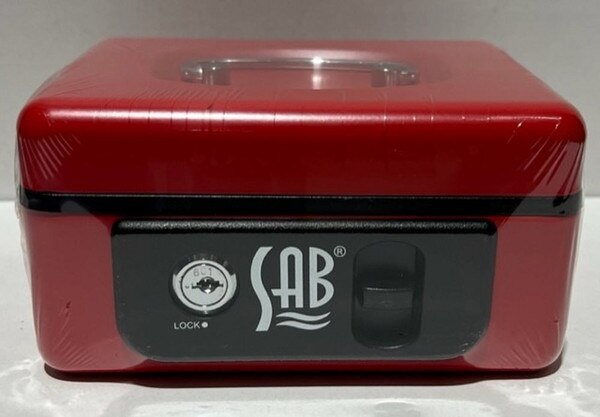 SAB Cash Box (L300xW230xH85mm) Red
