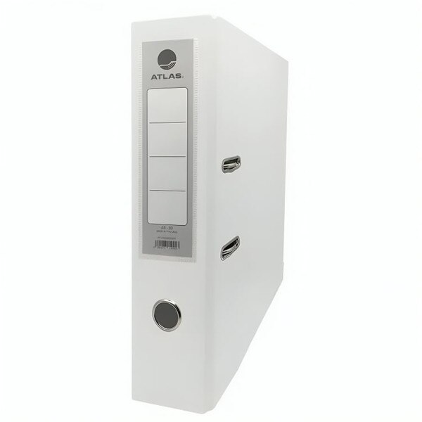 Atlas box file PVC & transparent f/s size 8.0 cm White