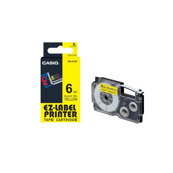 Casio Label IT Tape 6mm Black/Yellow