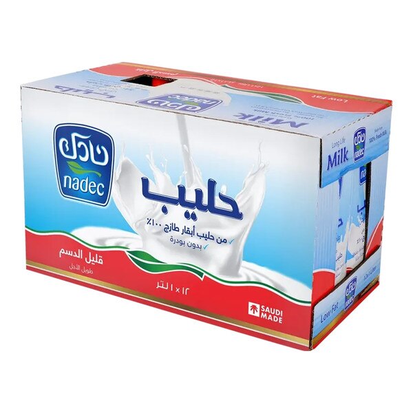 Nadec Milk Low Fat 12*1 1Ltr