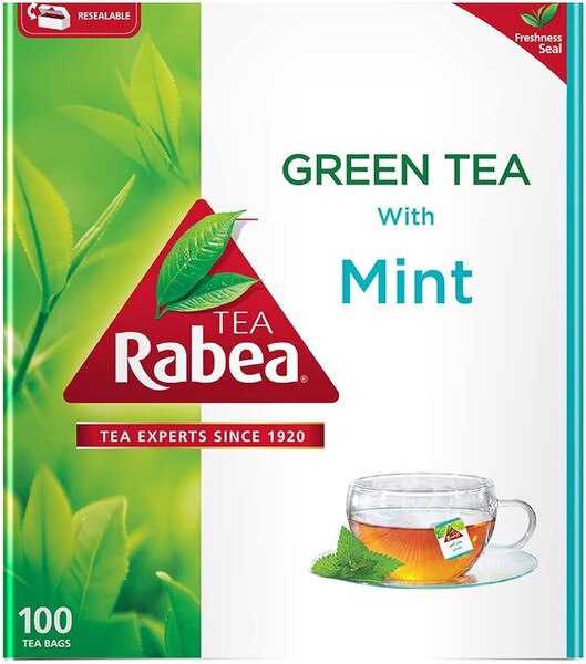 Rabea Green Tea With Mint 100 Bags