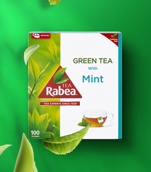 Rabea Green Tea With Mint 100 Bags