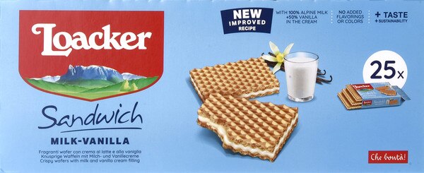 Loacker Sandwich Vanilla 25pcs*25g
