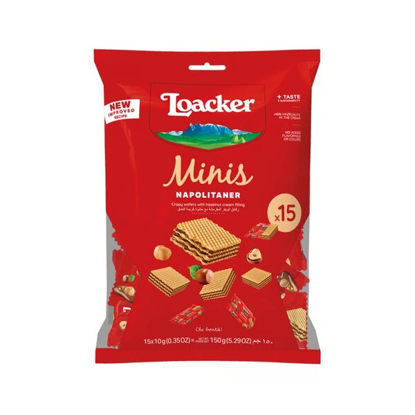 Loacker Classic Minis Napolitaner With Hazelnut Bag 150g
