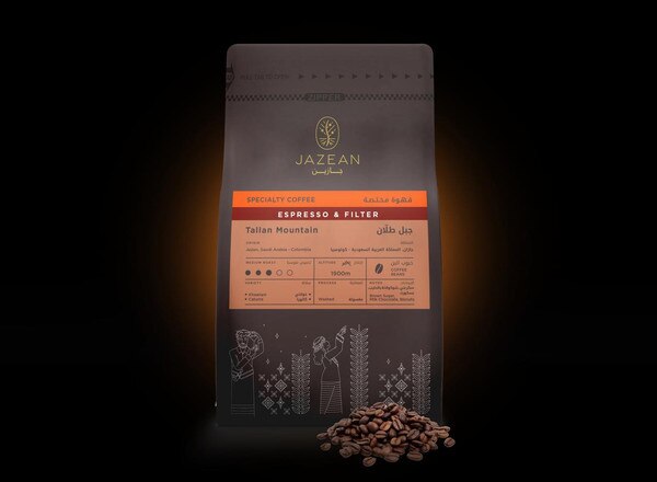 Jazean Tallan Mountain Dark Roast Espresso and Filter Coffee Beans Jizan/Colombia 250g