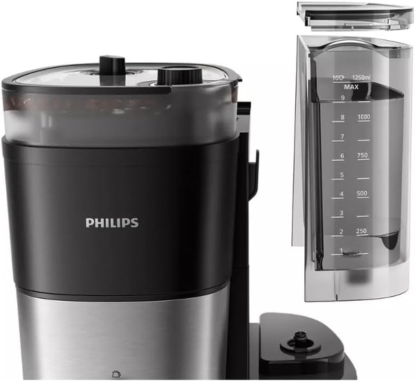 Philips All-in-One Drip Coffee Maker With Grinder, 1000W, 1.25L 15 Cups ...