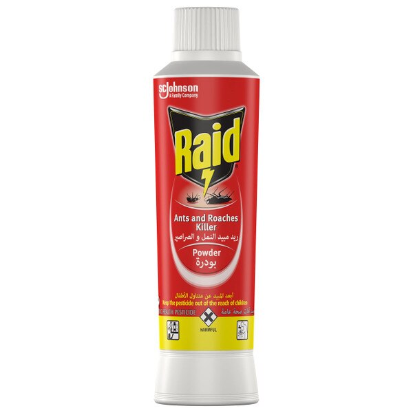 Raid Ants And Cockroach Killer Powder with Long-Lasting Protection 250g