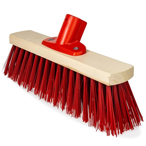 Wooden Head Hard Broom 40cm With Steel Stick