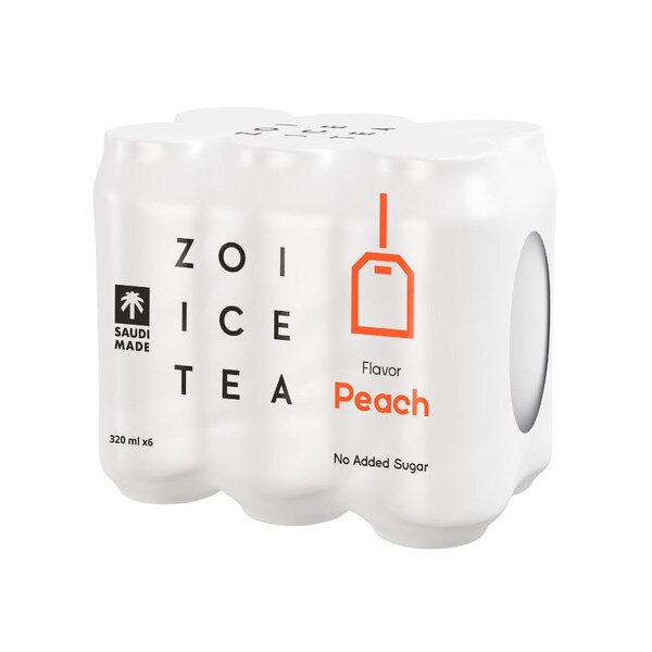 ZOI Ice Tea, Peach Zero Sugar 320ml 6/Can