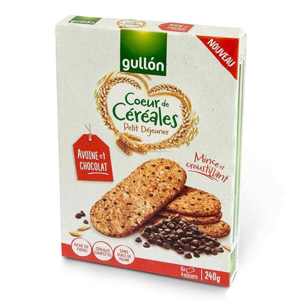 Gullon Wholegrain Oat Choco Chips Biscuit 240g Box Of 8