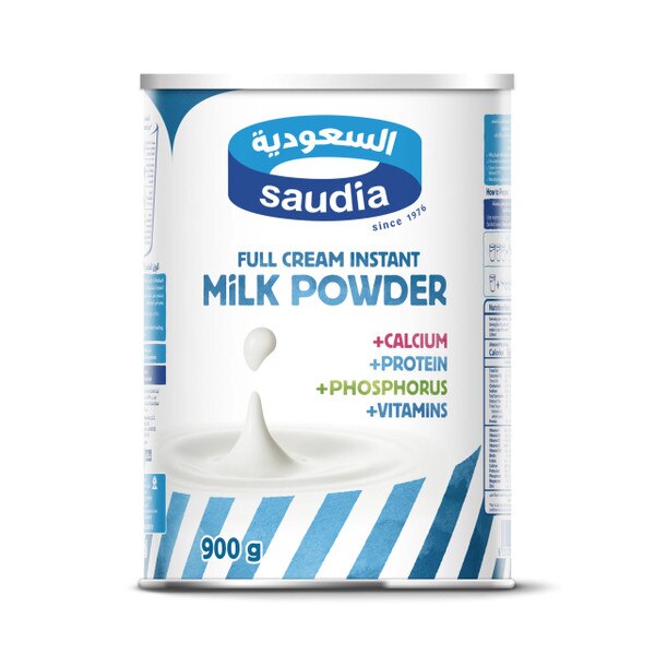 Saudia Instant Full Cream Powder Milk Tin 900g