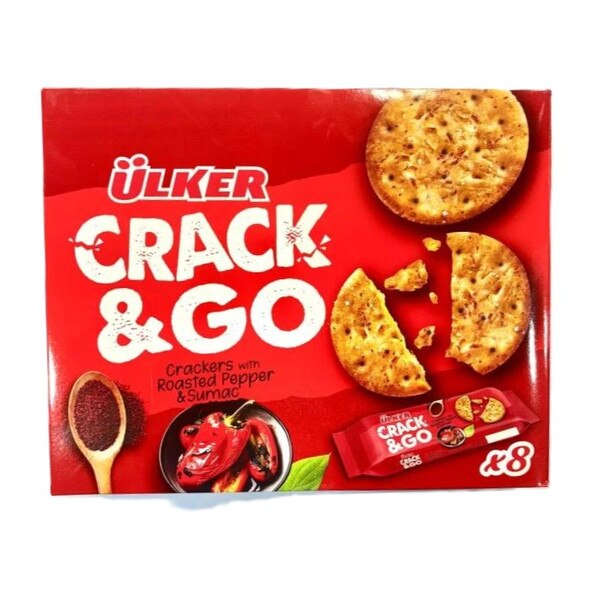 Ulker Crack Go Crackers With Roasted Pepper And Sumac 36g Pack Of 8