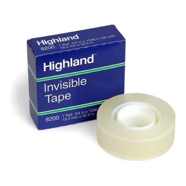 Highland invisible tape 3/4"x36 yards
