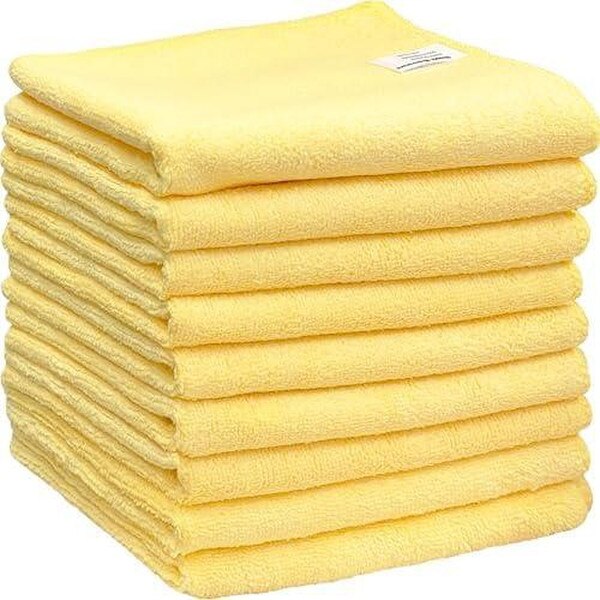 Microfiber Cleaning Cloth 40 x 40cm Pack Of 12 Yellow