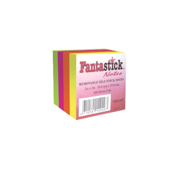 Fantastick Stick Note 2X2" Cube 4 Colors