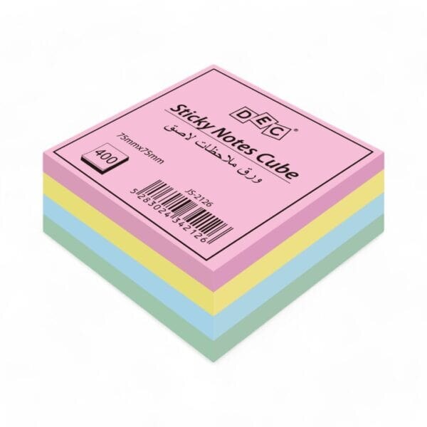DEC Sticky Notes Cube 75*75mm Assorted Color 400 Sheets