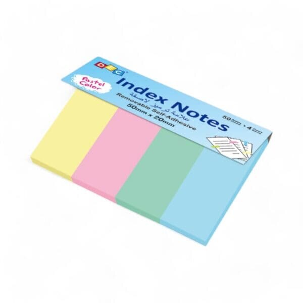 DEC Assorted sticky notes 50mm*20mm*4pcs、pas tel pink、green、blue、yell ...