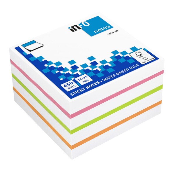 inFO Mix Color Cube 450 sheets, Certified with FSC 75X75