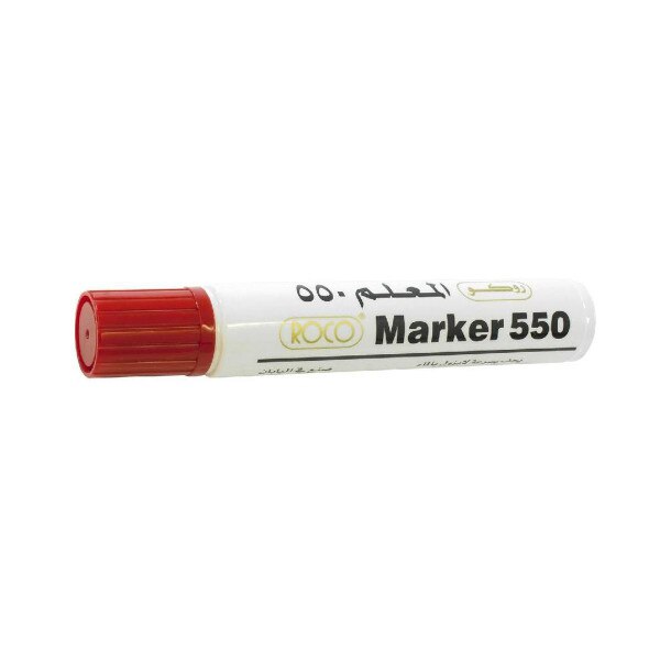 Roco permanent marker 550 chisel tip red Pack/12