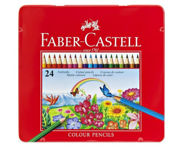 Faber Castell coloring pencil metal box 24 colors