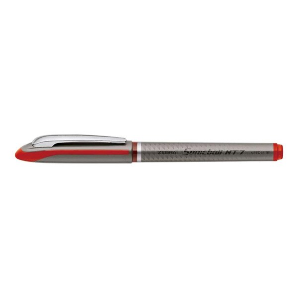Zebra Sonicball Liquid Ink Roller Pen 0.7mm Needle Tip Red
