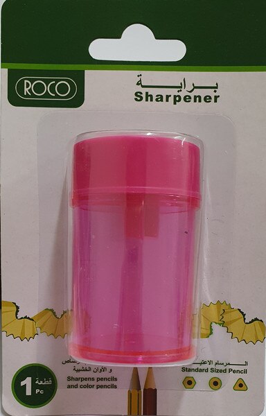 Roco Sharpener Cylinder Shape Single Hole Pink