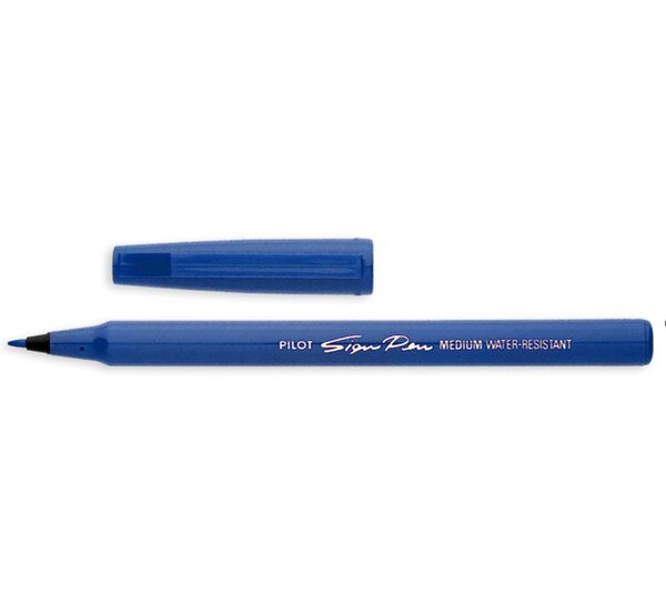 Pilot Sign Pen Medium Tip Blue Pack/12