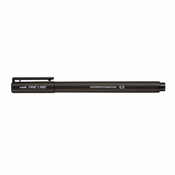 Uni Compo Pen Fine Line 0.3mm Black Pack/12